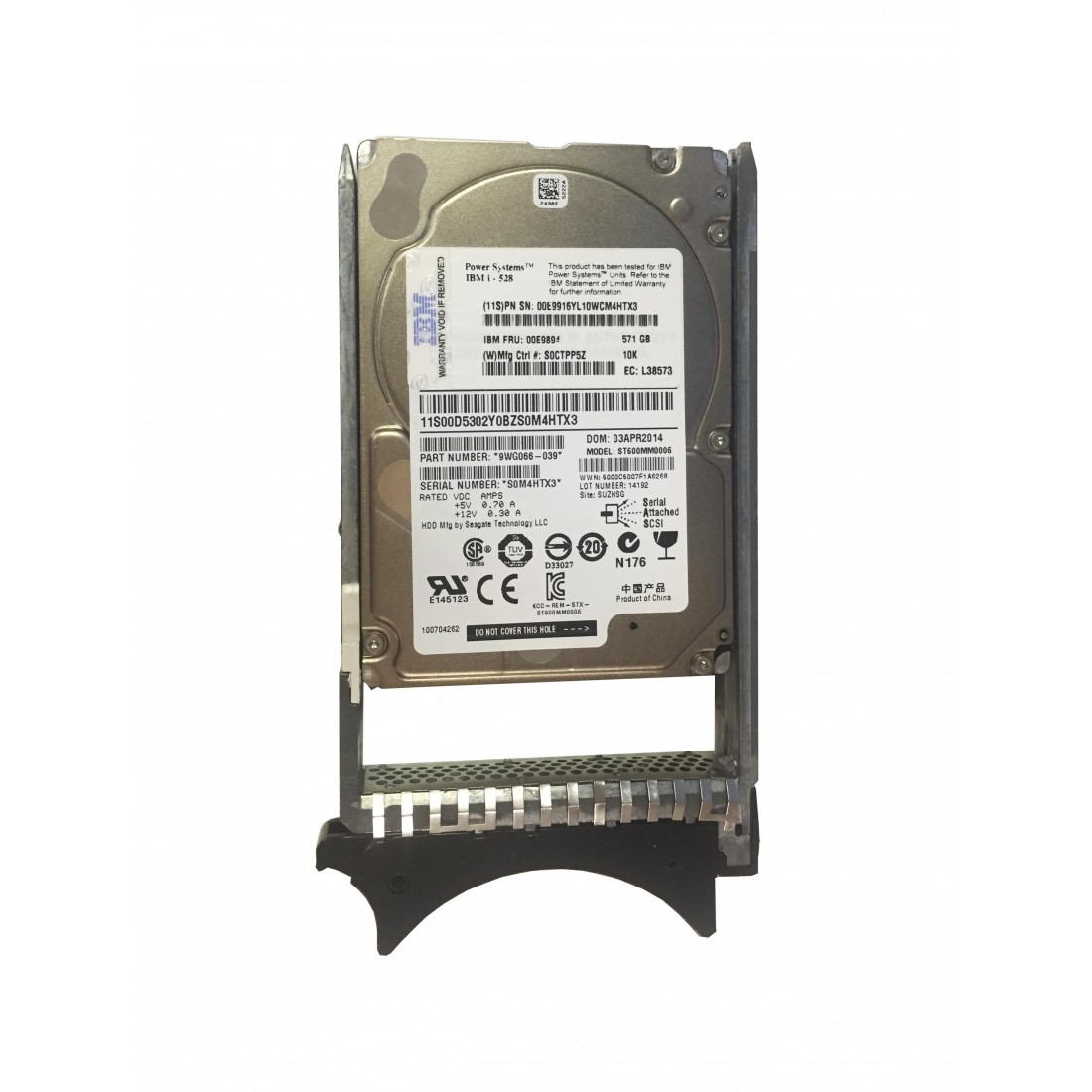 1916-8205 - IBM i Series E4B, 571GB 10k RPM SAS SFF Disk Drive