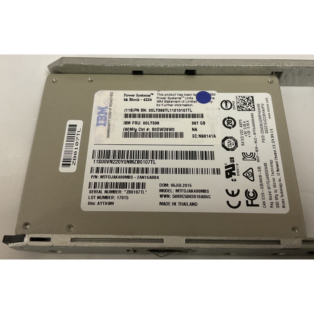 00LY336 IBM 5B10 387GB 4K Enterprise SSD